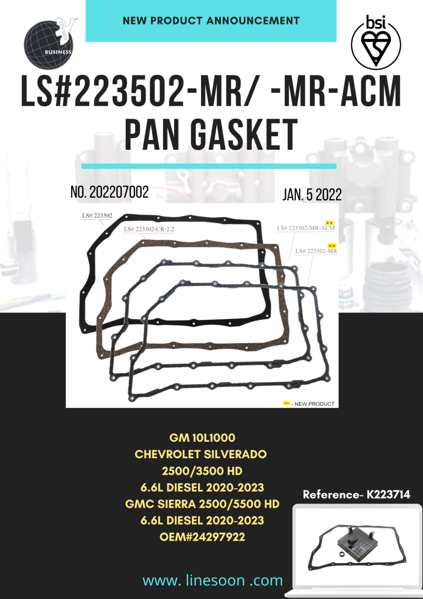 ROLLOUT - PAN GASKET - 223502 / -CR-2.2 / -MR / -MR-ACM (GM / CHEVROLET ...